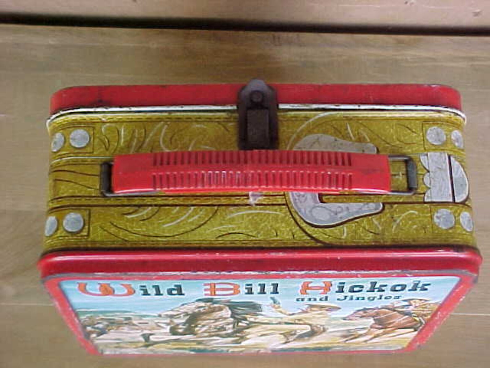 Vintage 1950's Aladdin Metal Lunch Box Cowboy Western Wild Bill Hickok ...
