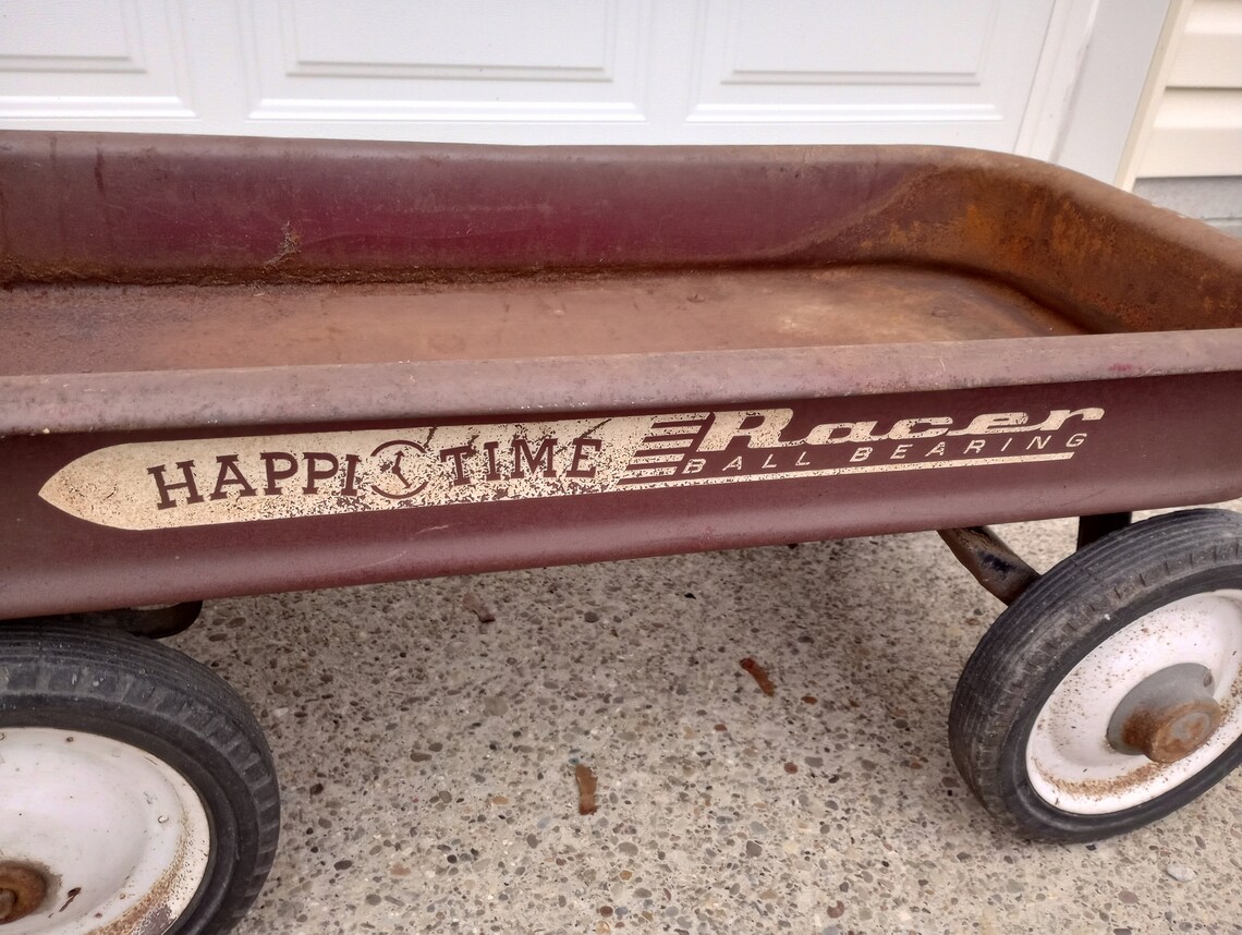 Vintage Sears and Roebuck Happi Time Racer Red Wagon Pull Toy - Etsy