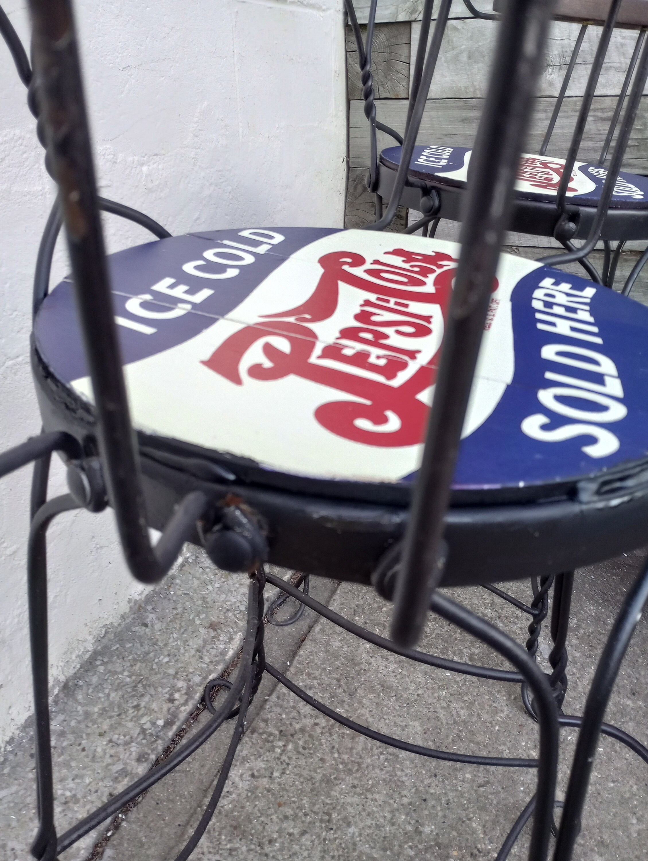 Antique Pair of Pepsi Cola Ice Cream Parlor Bar Stools Counter Stools ...