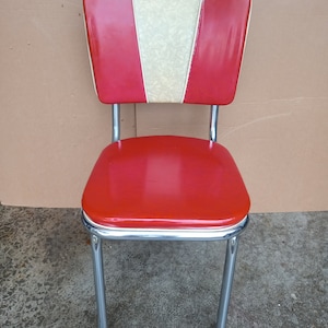 Vintage One 1950's Original Diner Style Kitchen Chair With Chrome Legs ...