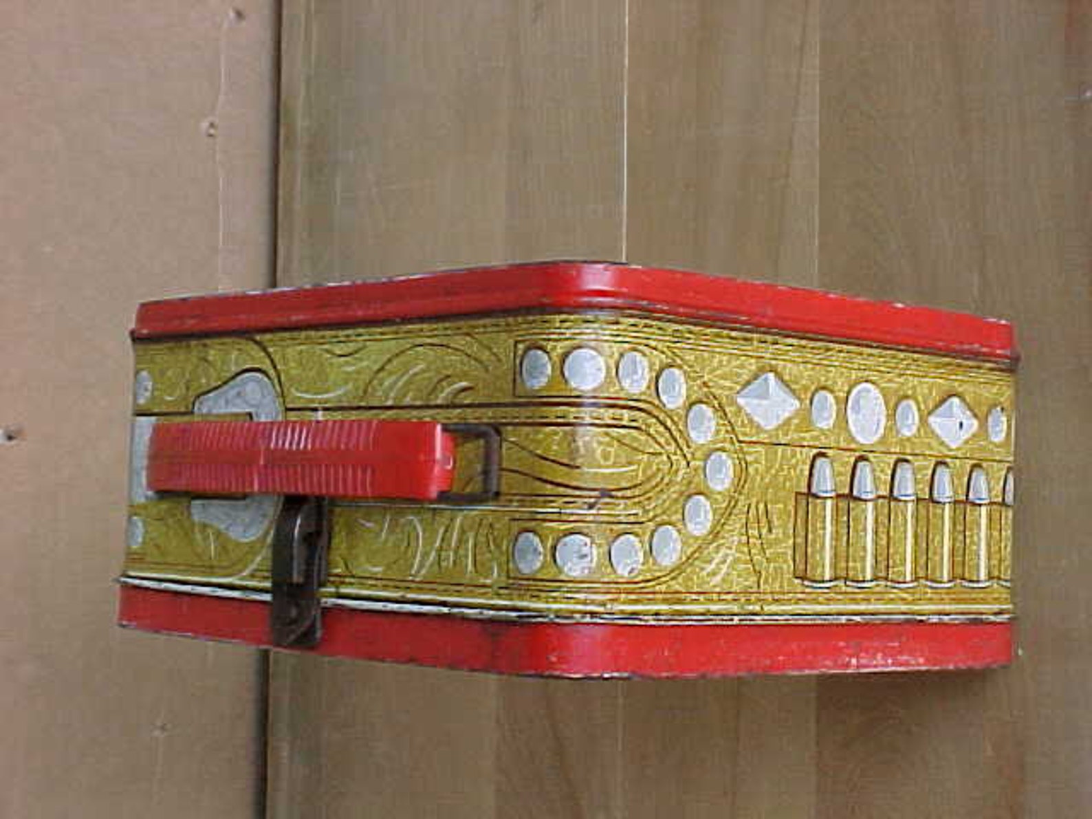 Vintage 1950's Aladdin Metal Lunch Box Cowboy Western Wild Bill Hickok ...