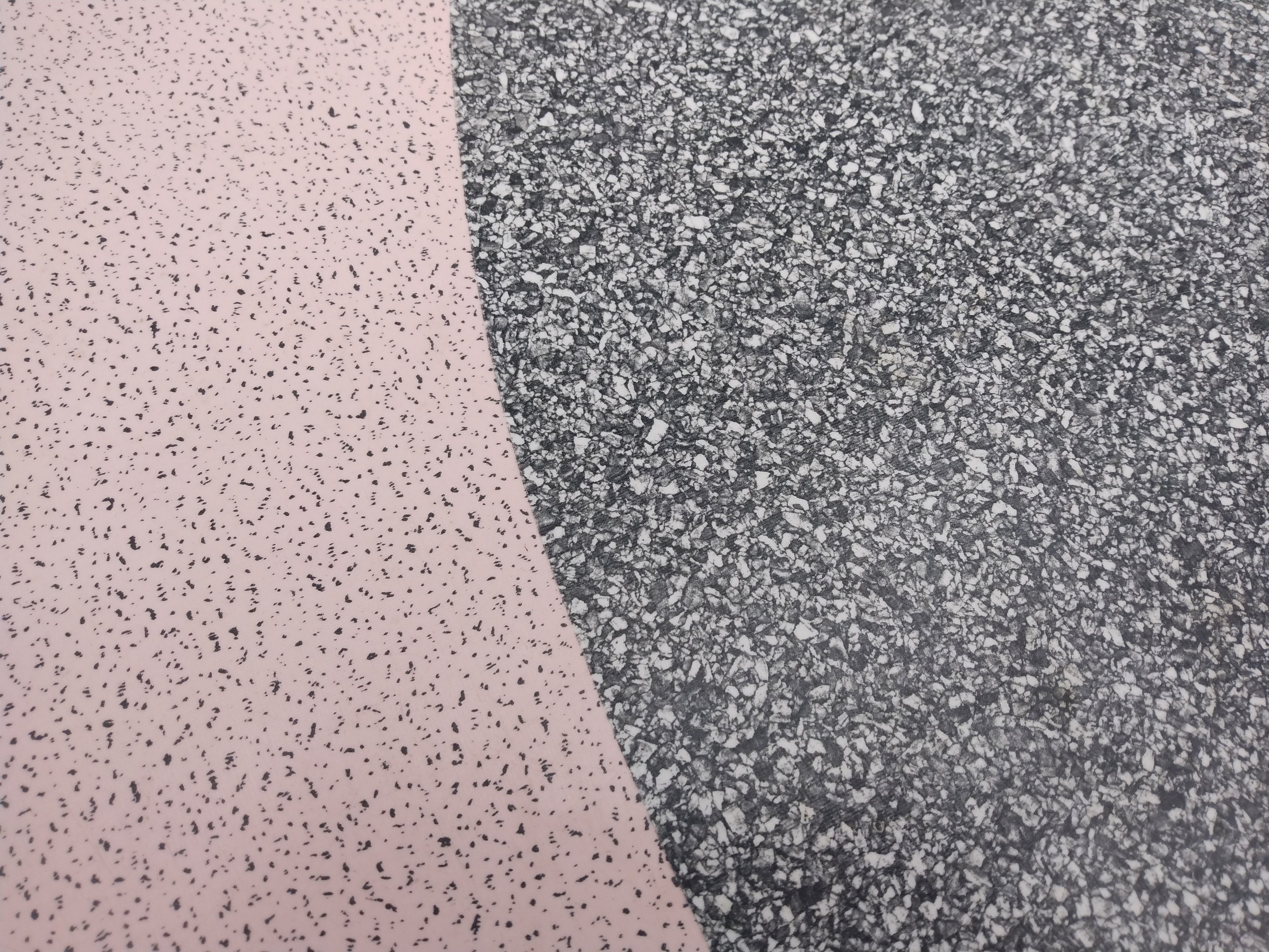 Vintage Mid Century Modern Formica Kitchen Table Pink and Gray With a ...