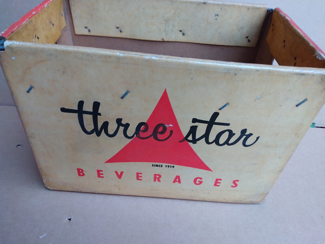 Vintage Original 1960's Three Star Pop Soda Bottle Case Display ...