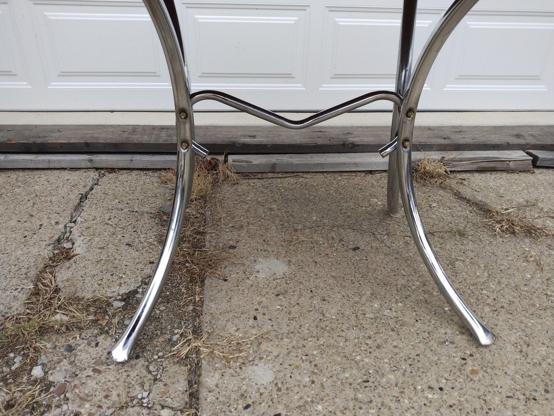 Vintage Mid Century Modern Formica Kitchen Table Pink and Gray With a ...