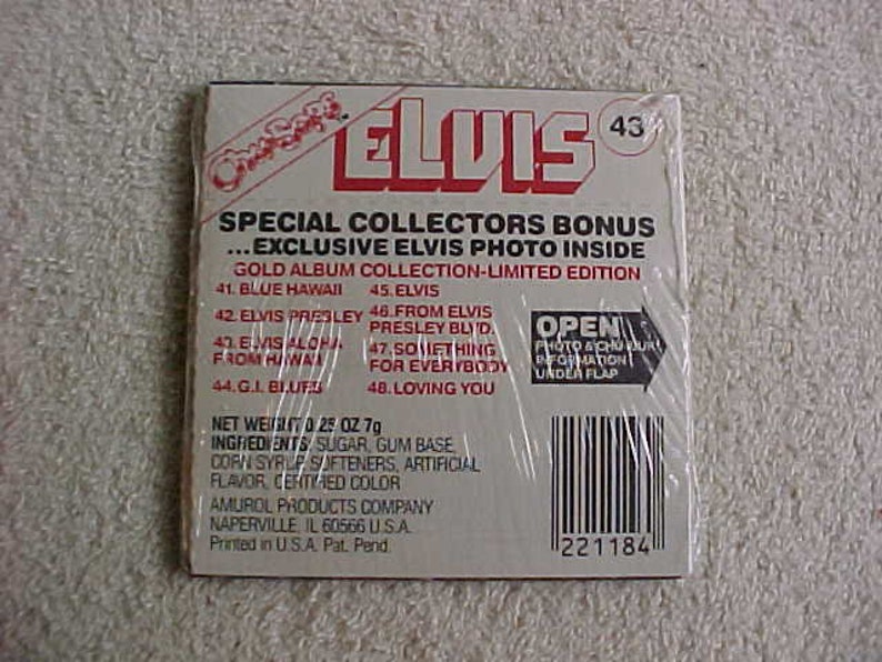 Vintage Elvis Chu Bops Complete Set of 8 Mini Record Album Covers With ...