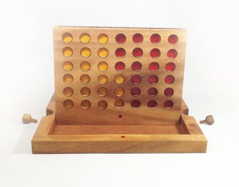 CONNECT FOUR Wooden connect 4 game Game board wooden game | Etsy