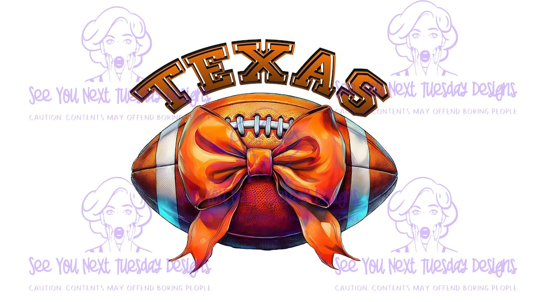 Texas Longhorn Coquette Bow PNG, UT, College Playoffs Designs for ...