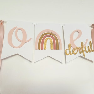 Miss Onederful Rainbow One Banner, Muted Rainbow First, Miss Onederful ...