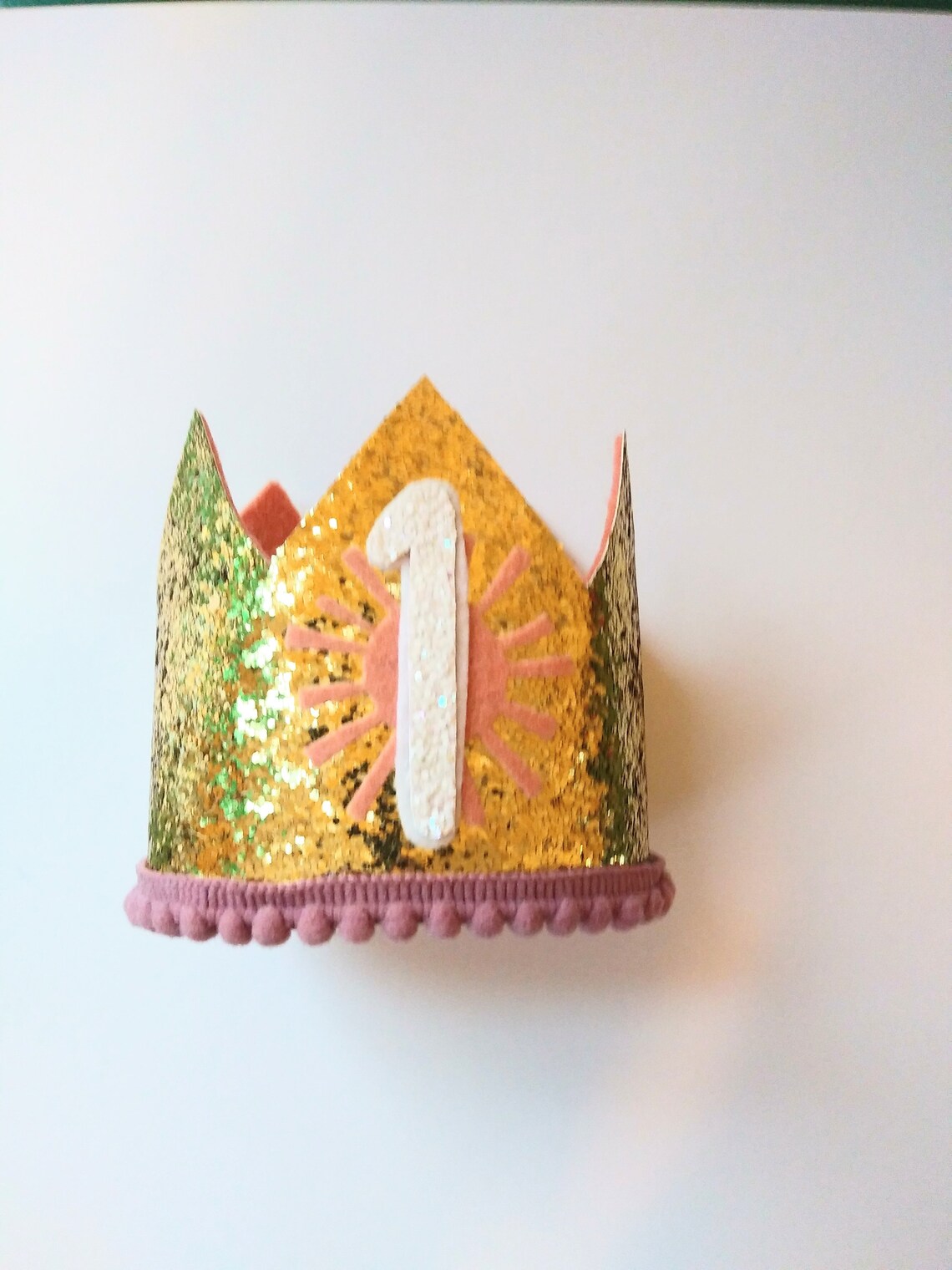 Gold Glitter Sun Crown Sun Theme Crown First Birthday Crown | Etsy