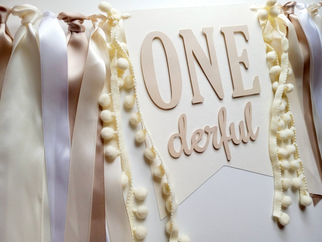Gender Neutral ONE Banner, Cake Smash Banner, Neutral First Birthday ...