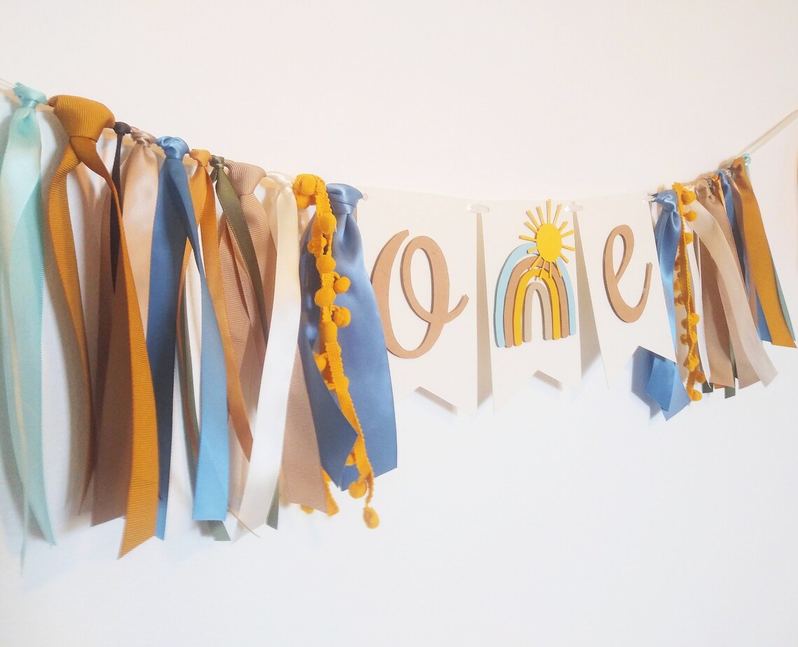 Boys Rainbow Sun Banner Sun and Rainbow Banner Afor Baby Boy - Etsy