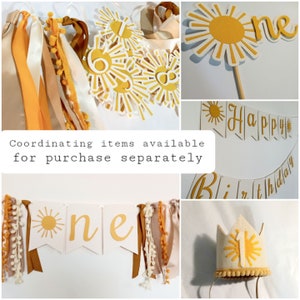 Neutral One Sun High Chair Banner, Muted Earth Tone First Birthday ...