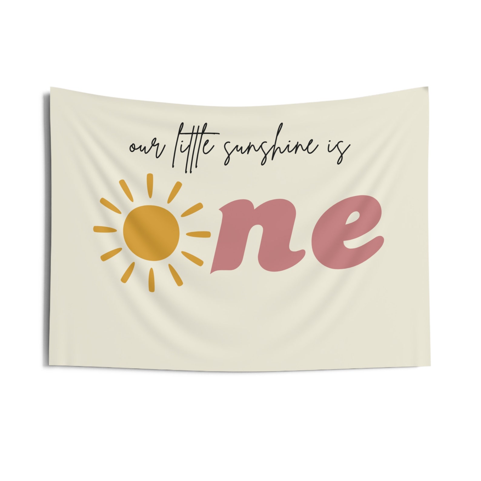 Sun One Backdrop, Dusty Mauve Sun Sign, Our Little Sunshine is One ...