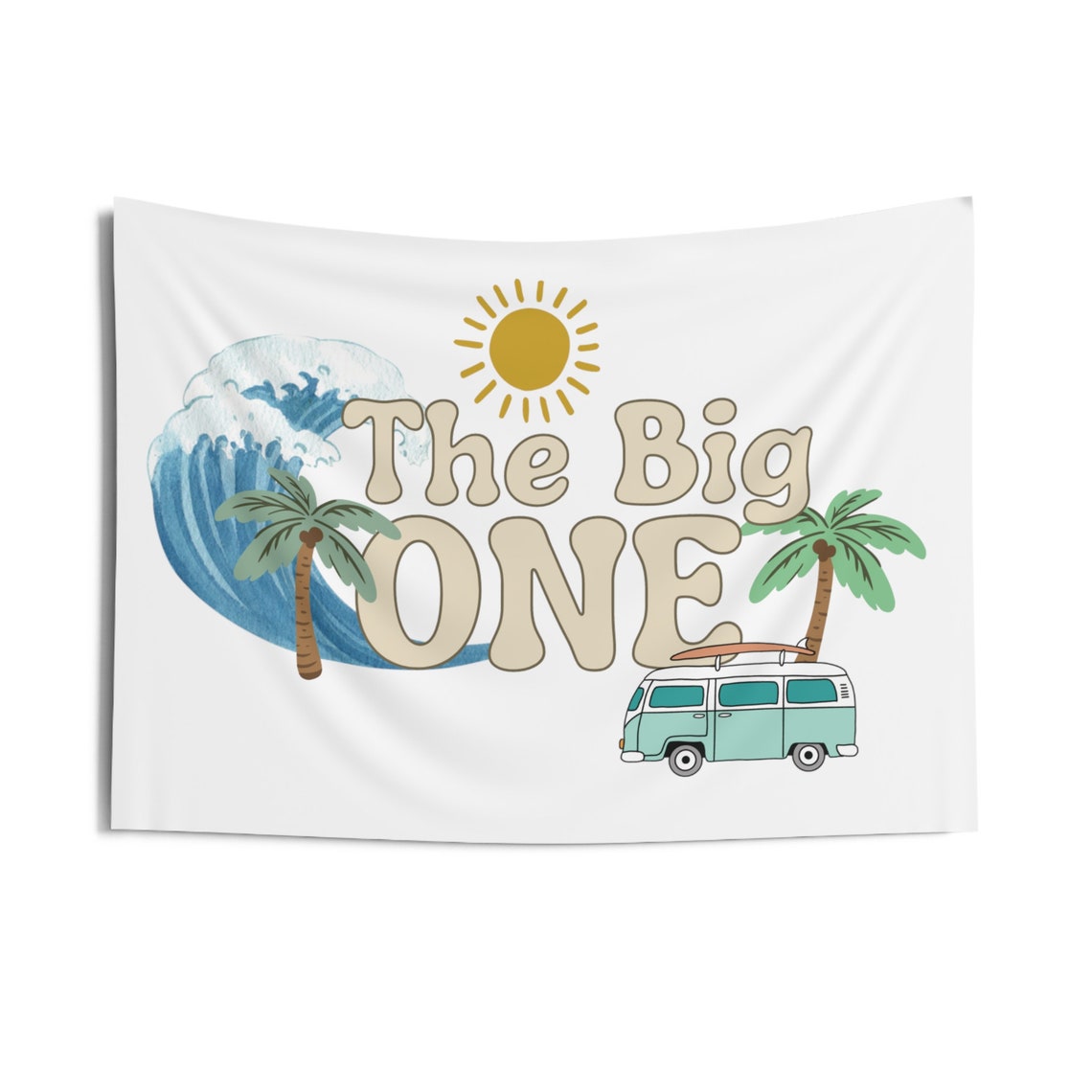 The Big One First Birthday Decor Banner, Big One Backdrop Sign, Retro ...