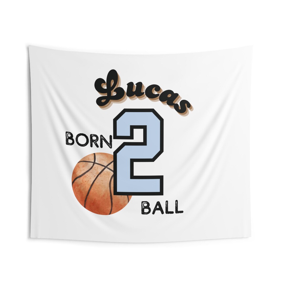 Born 2 Ball Backdrop Sign, Sports Theme Second Birthday Decor, Born Two ...