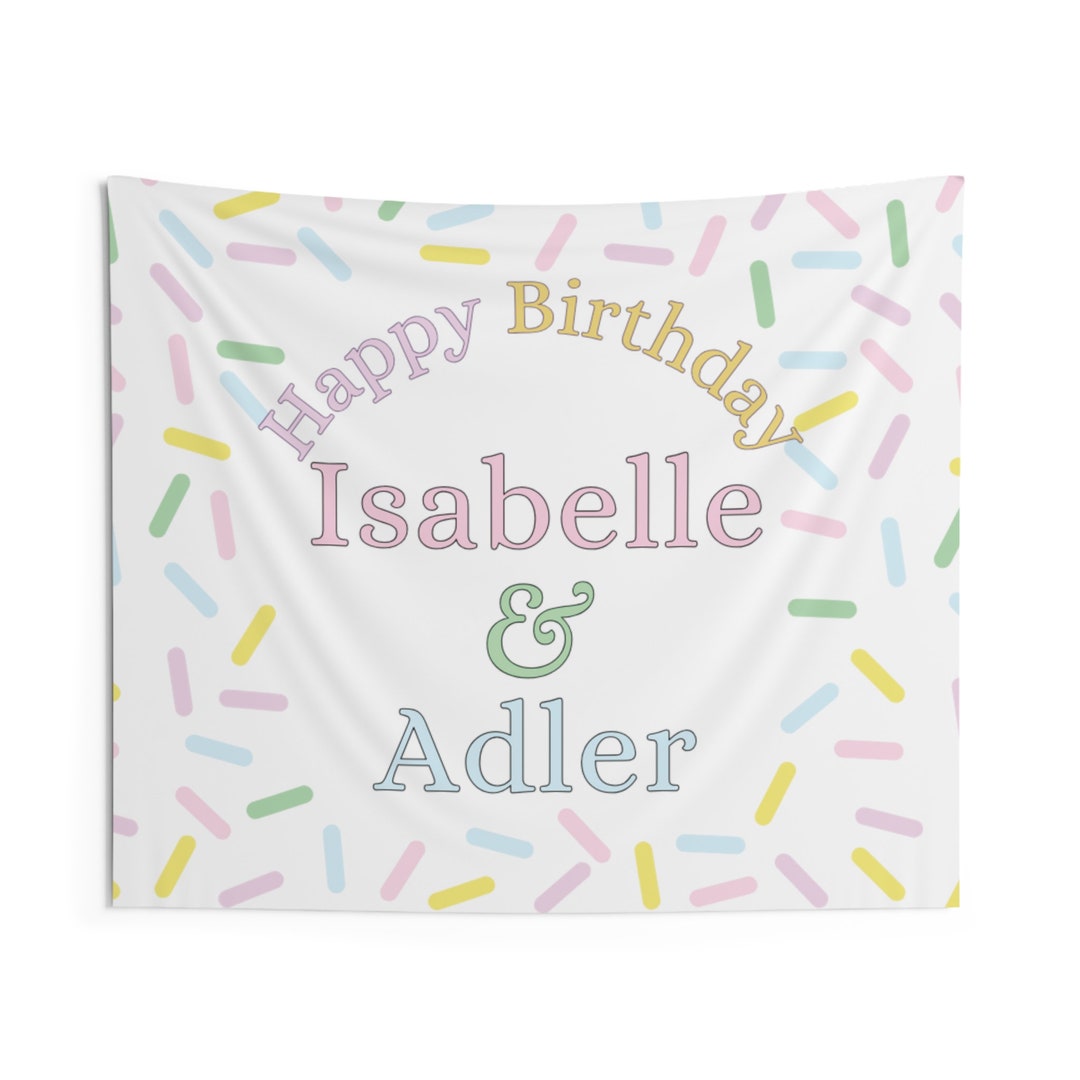 Custom Sprinkles Backdrop, Sprinkle Birthday Banner, Custom Happy ...