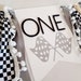 Fast One Banner, Racecar 1st Birthday Decor, Retro Car High Chair Sign ...