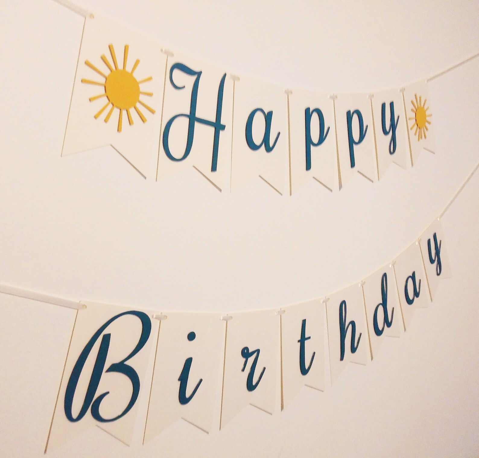 Sunshine Happy Birthday Banner Sun Theme Happy Birthday Sign | Etsy