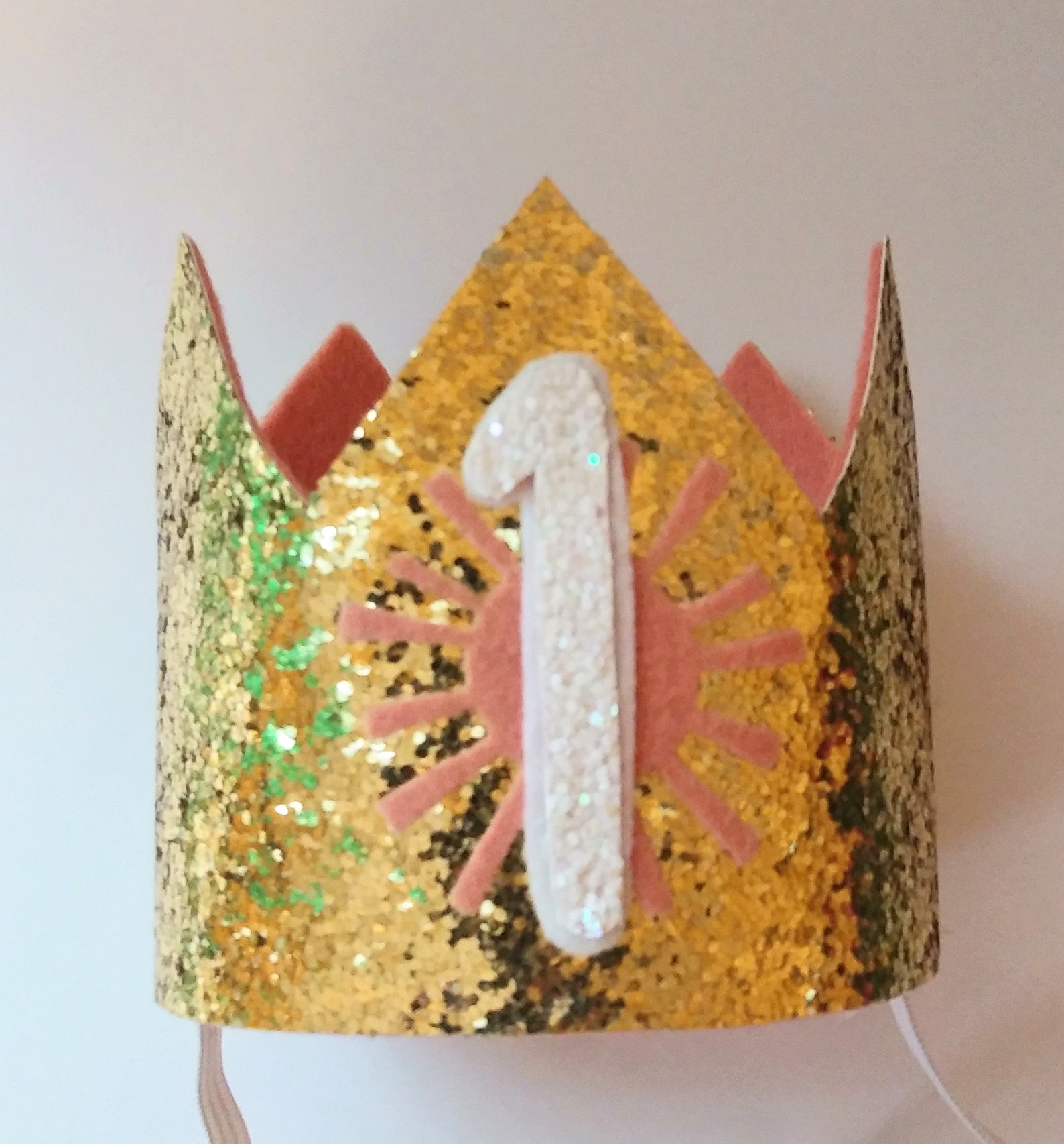 Gold Glitter Sun Crown Sun Theme Crown First Birthday Crown | Etsy