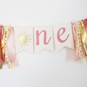 Gold Glitter Sun Banner, Sunshine High Chair Banner, Sun Theme 1st ...