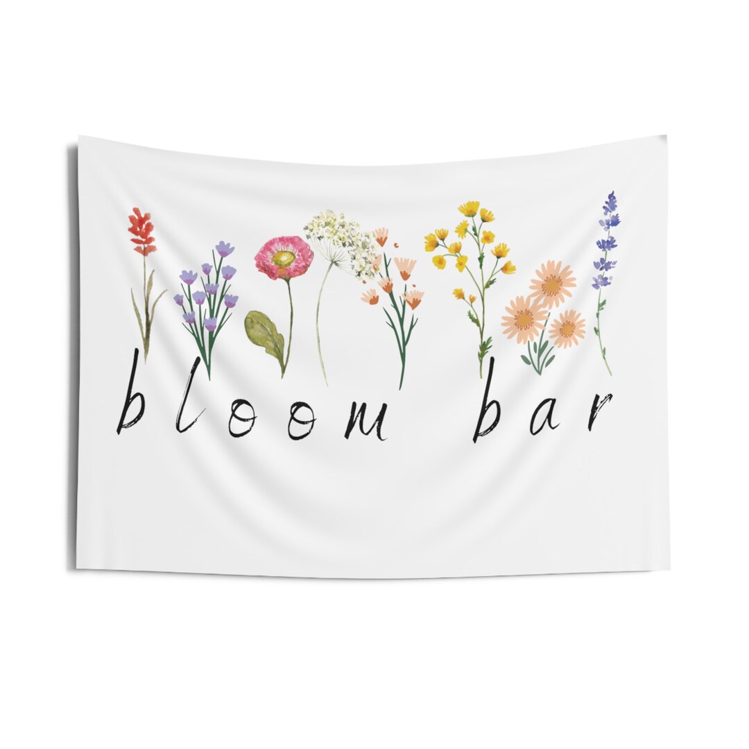 Bloom Bar Sign, Bloom Bar Backdrop Banner, Flower Bar Decor, Wildflower ...