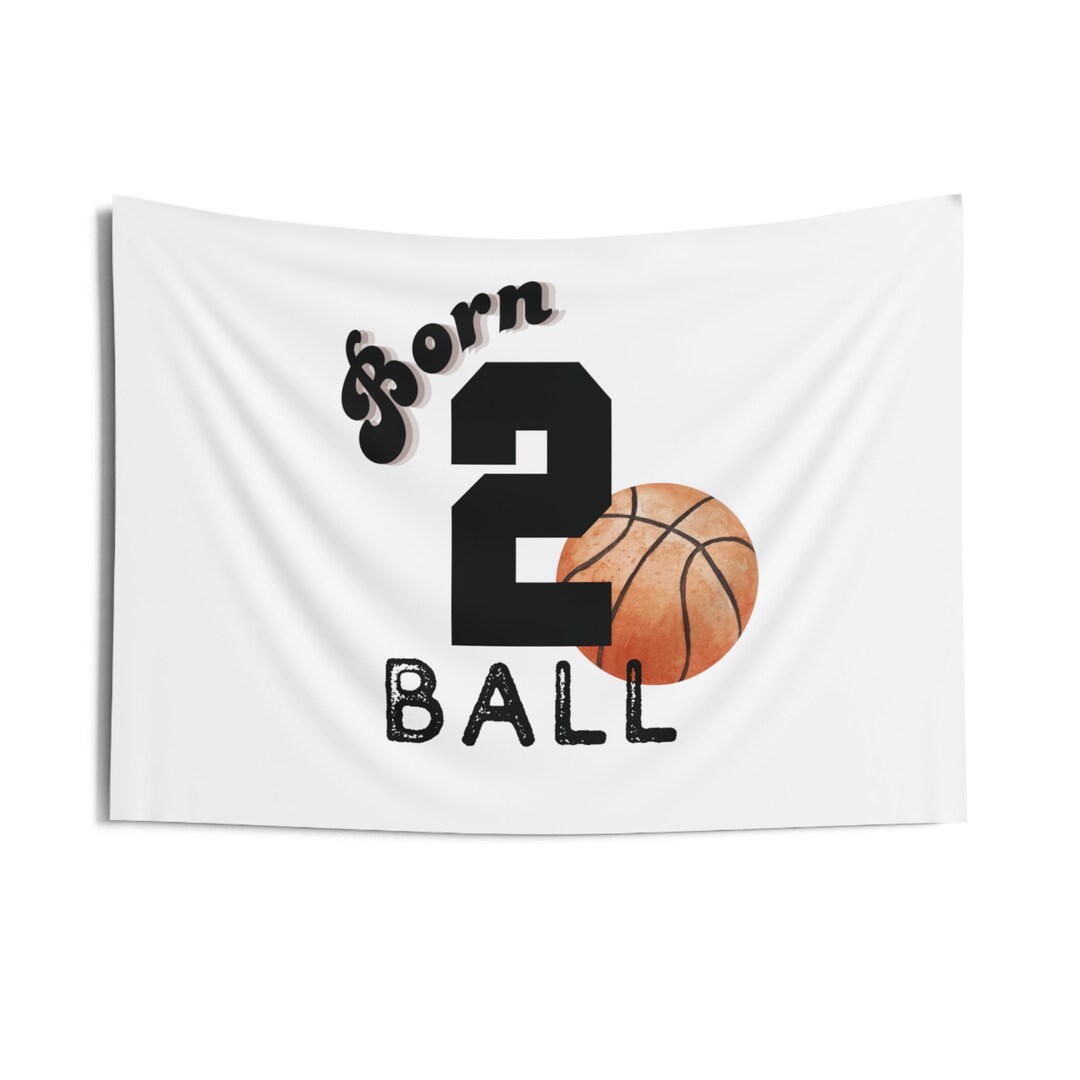 Born 2 Ball Backdrop Sign, Sports Theme Second Birthday Decor, Born Two ...
