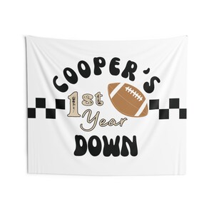 Retro First Down Backdrop Sign, 1st Year Down Backdrop Sign, Vintage ...