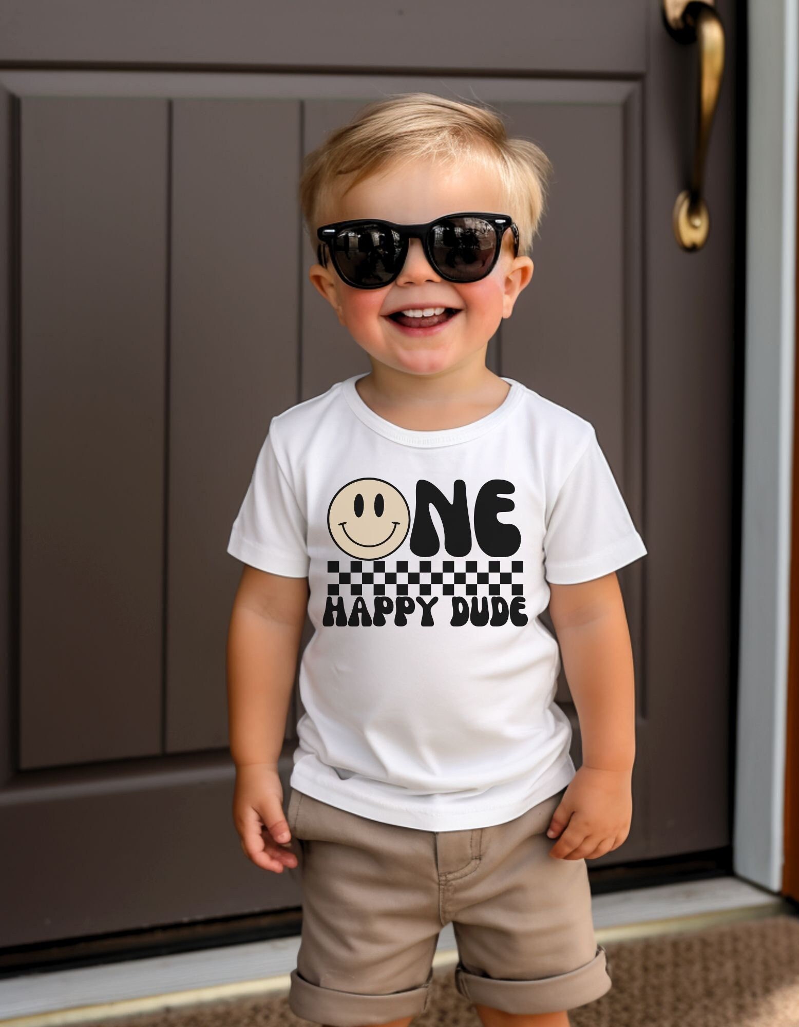 Neutral ONE Happy Dude Shirt, One Happy Dude Tee, One Cool Dude 1st ...