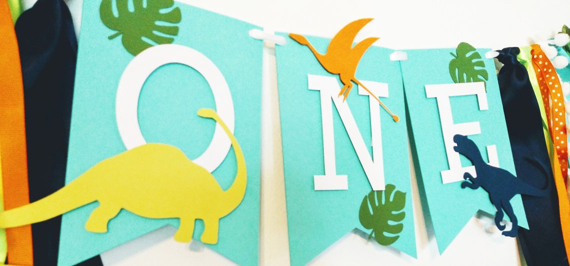 Dinosaur Banner Dinosaur First Birthday Decor Dino High - Etsy