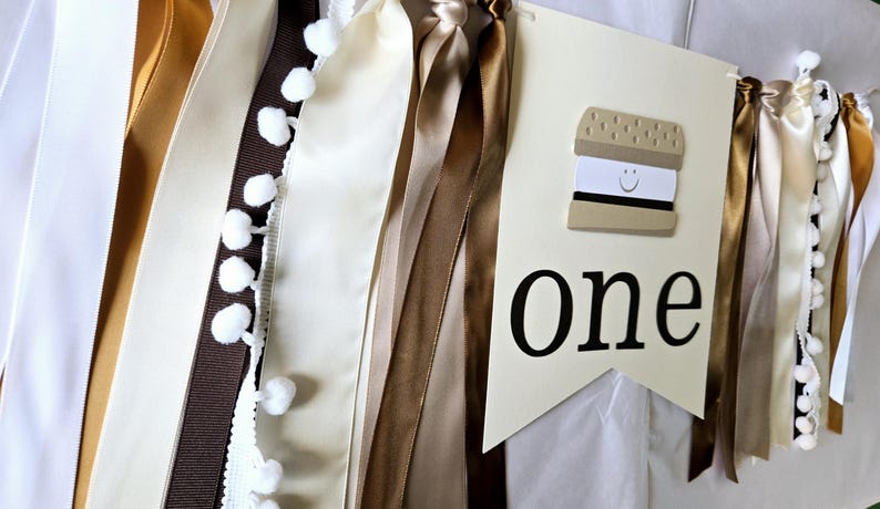 Smores One Banner, Smores High Chair Garland, First Birthday Boy Decor ...