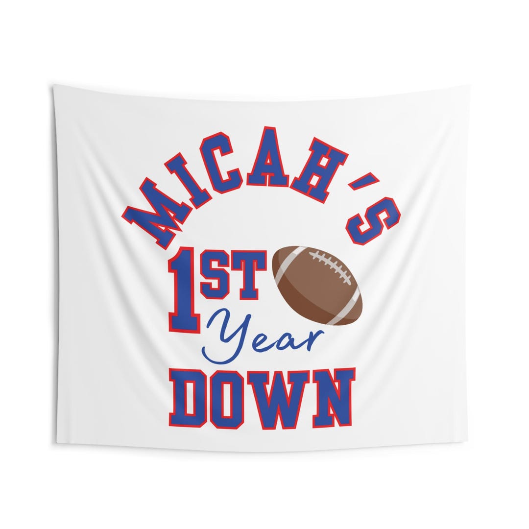 Blue and Red Football Backdrop - Etsy