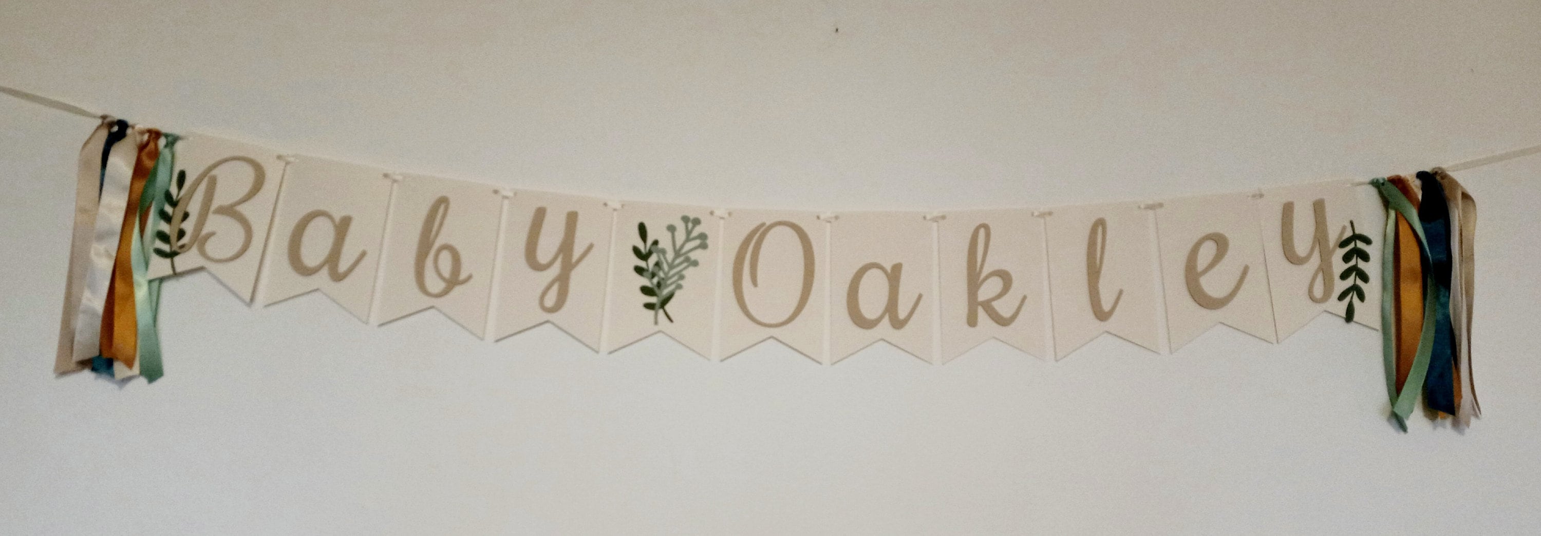 Custom Name Baby Shower Banner, Personalized Baby Shower Sign ...