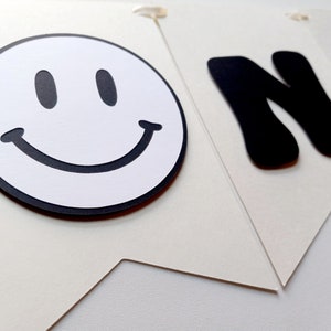 One Happy Dude Banner, Smiley Face Birthday Decor, Neutral One Happy ...