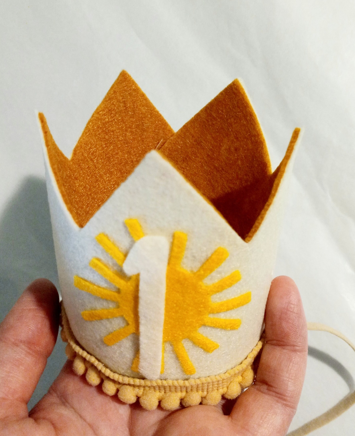 Neutral Modern Sun Crown, Boho Sunshine Crown, First Birthday Crown Sun ...
