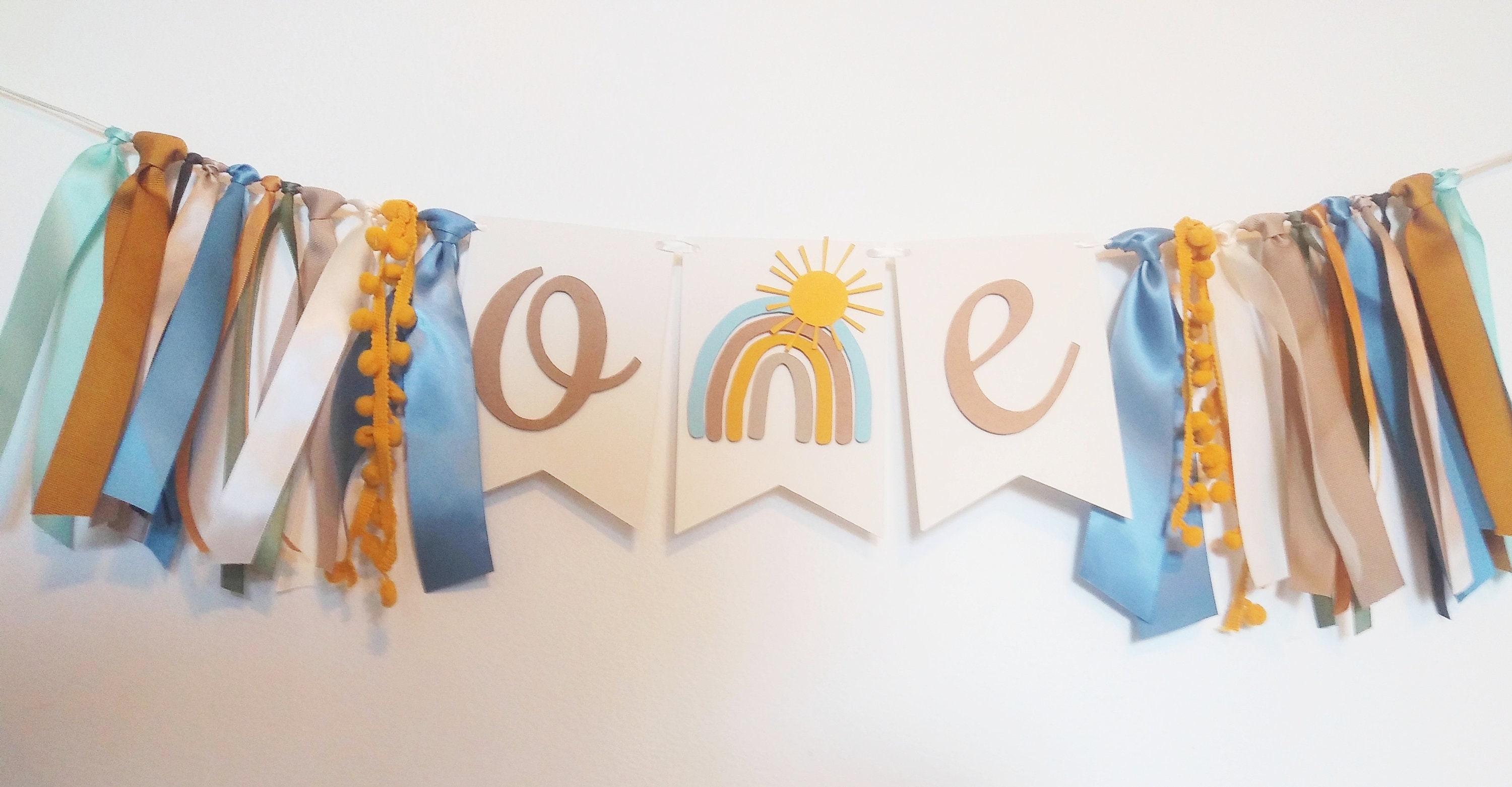 Boys Rainbow Sun Banner Sun and Rainbow Banner Afor Baby Boy - Etsy