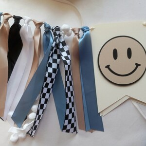 One Happy Dude Sign, Smiley Face Decor, Neutral One Happy Boy Banner ...