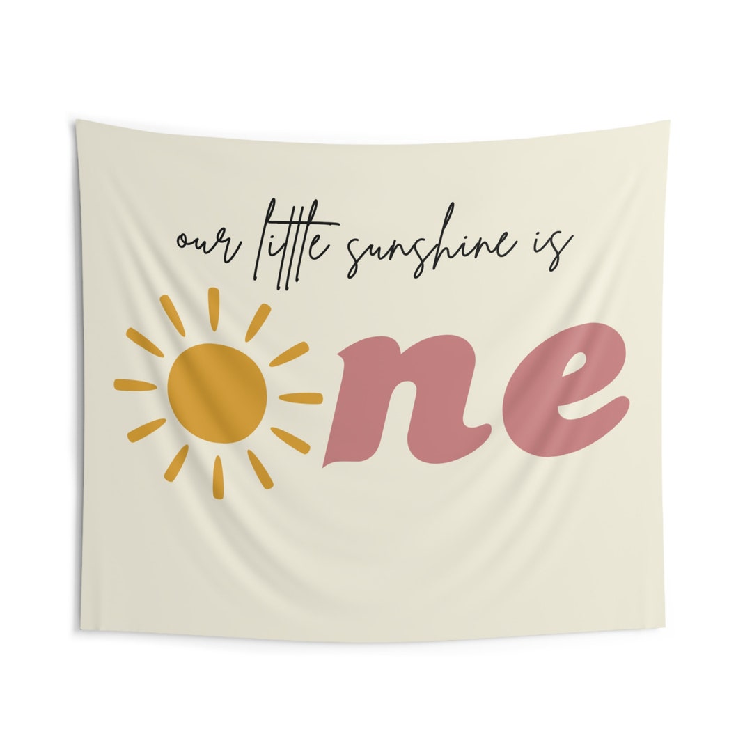 Sun One Backdrop, Dusty Mauve Sun Sign, Our Little Sunshine is One ...