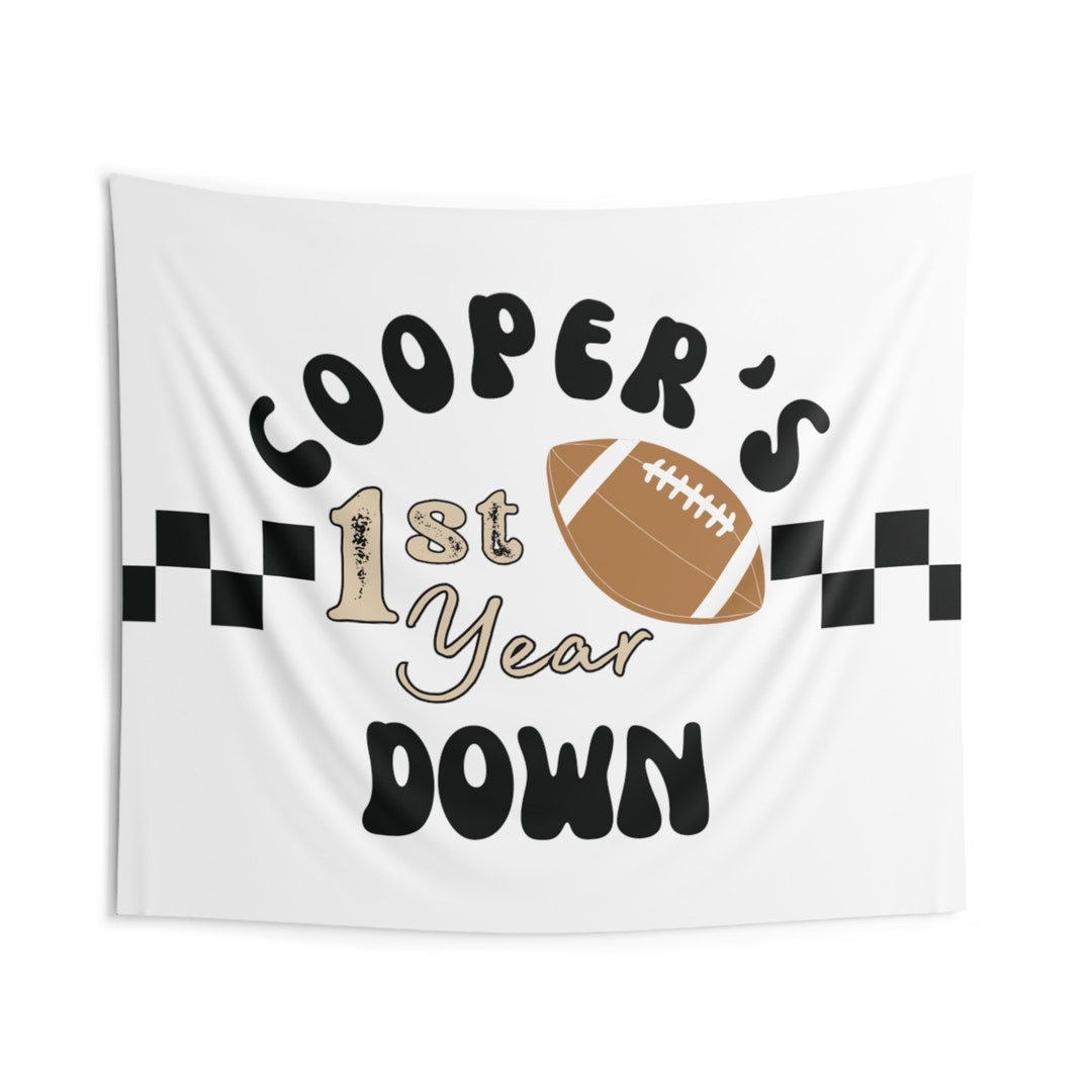 Retro First Down Backdrop Sign, 1st Year Down Backdrop Sign, Vintage ...