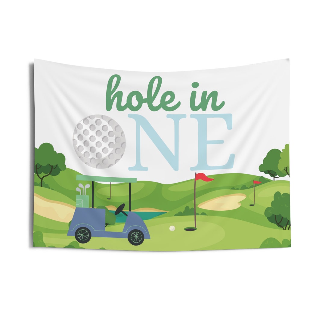 Hole in One Backdrop, Boys Hole in One Decorations, Golf 1st Birthday ...