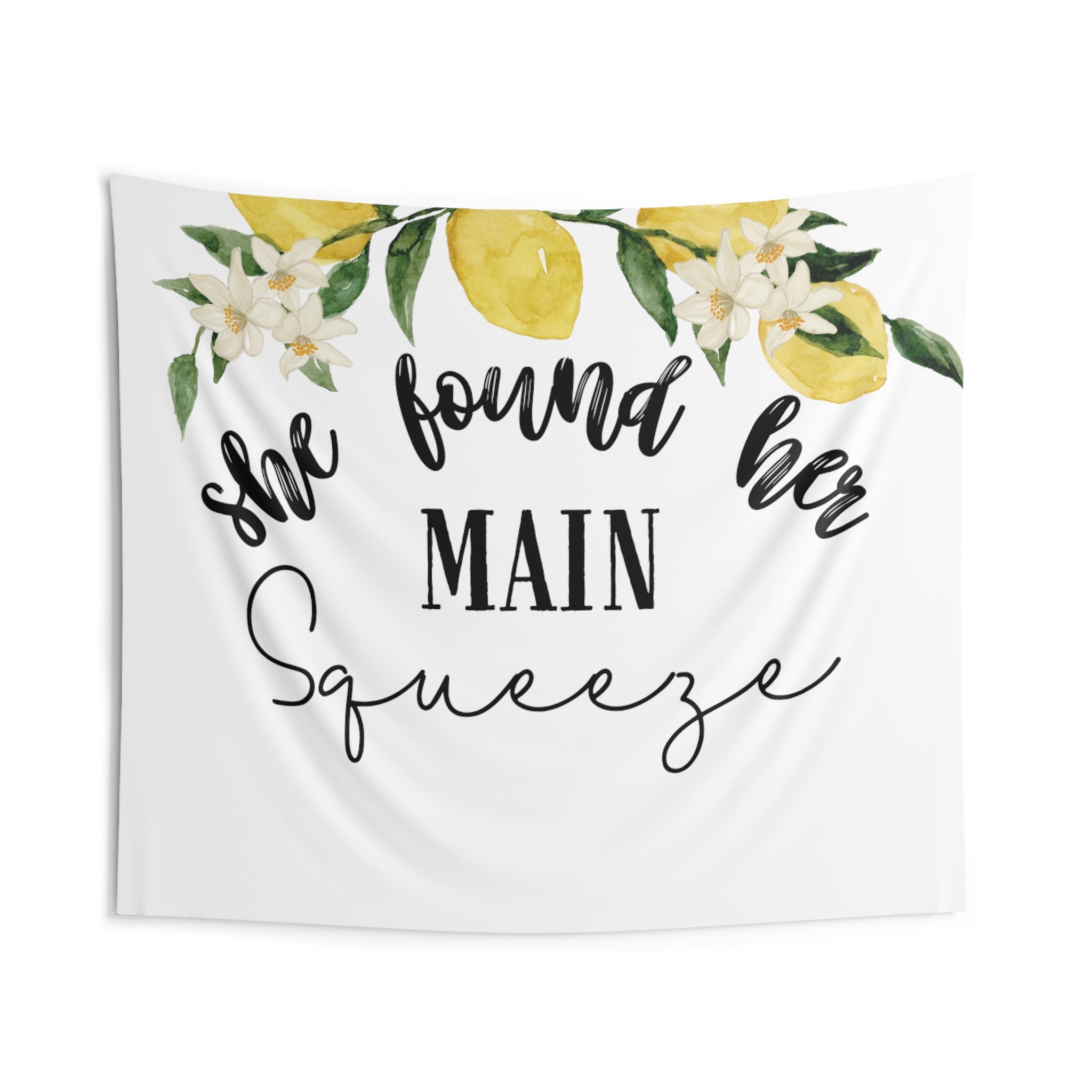 Lemon Bridal Shower Sign, She Found Her Main Squeeze Banner Backdrop ...