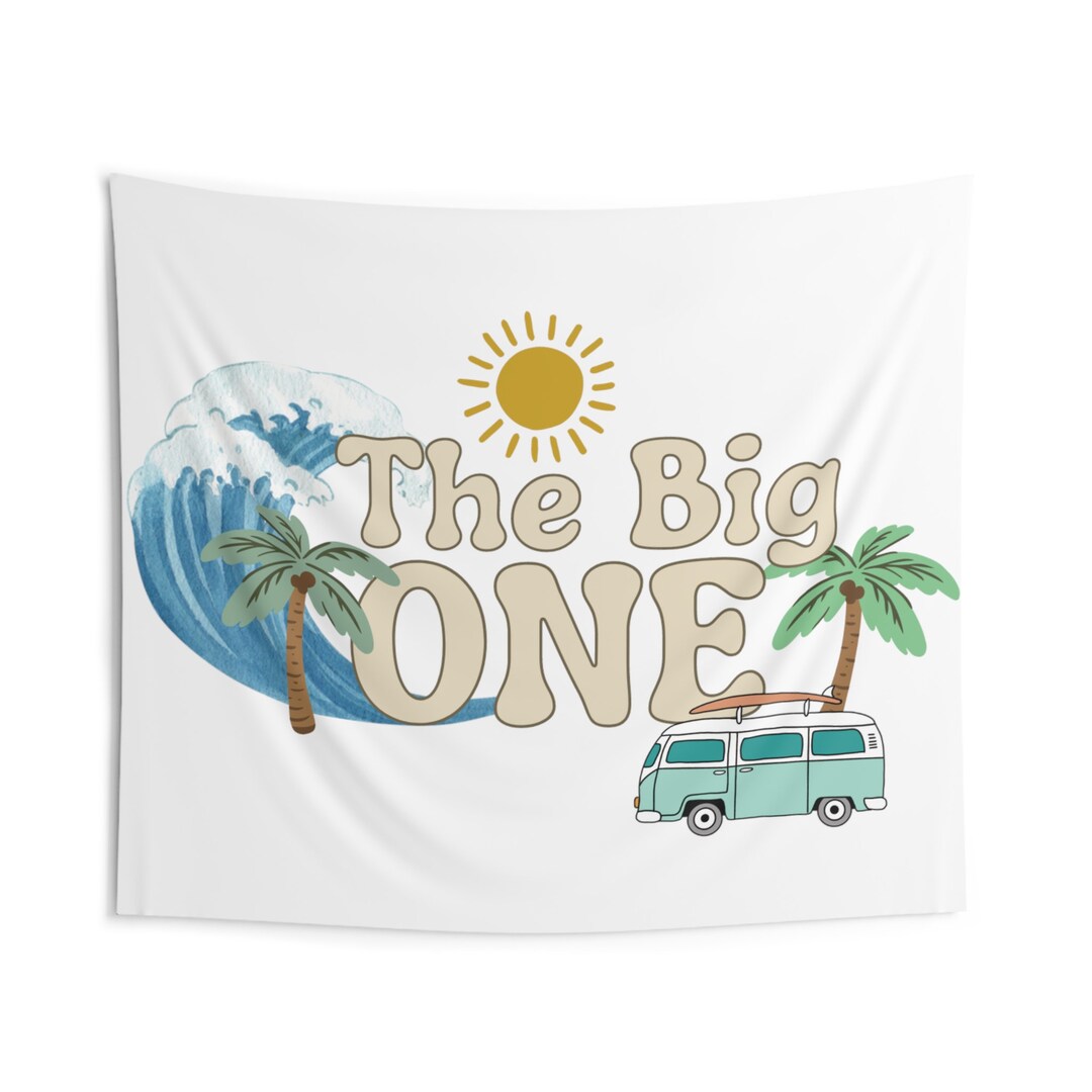 The Big One First Birthday Decor Banner, Big One Backdrop Sign, Retro ...