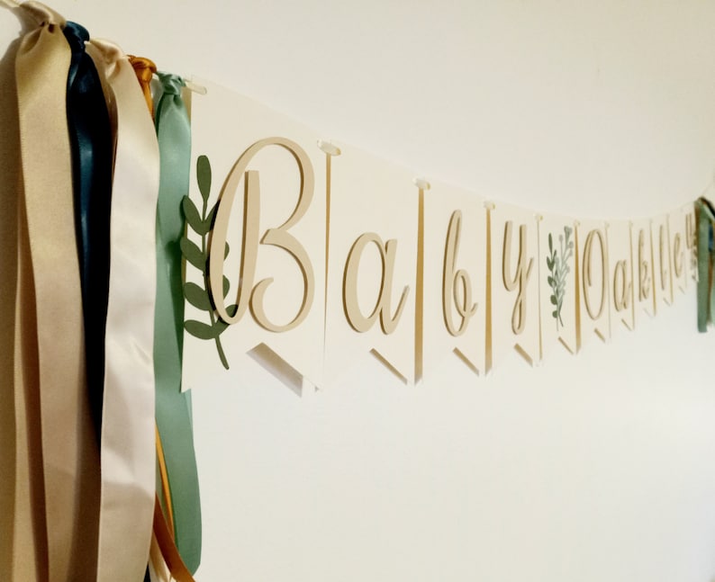 Custom Name Baby Shower Banner, Personalized Baby Shower Sign ...