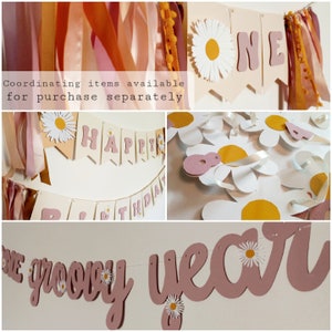 Daisy Banner, Daisy Happy Birthday Garland, Flower First Birthday Decor ...