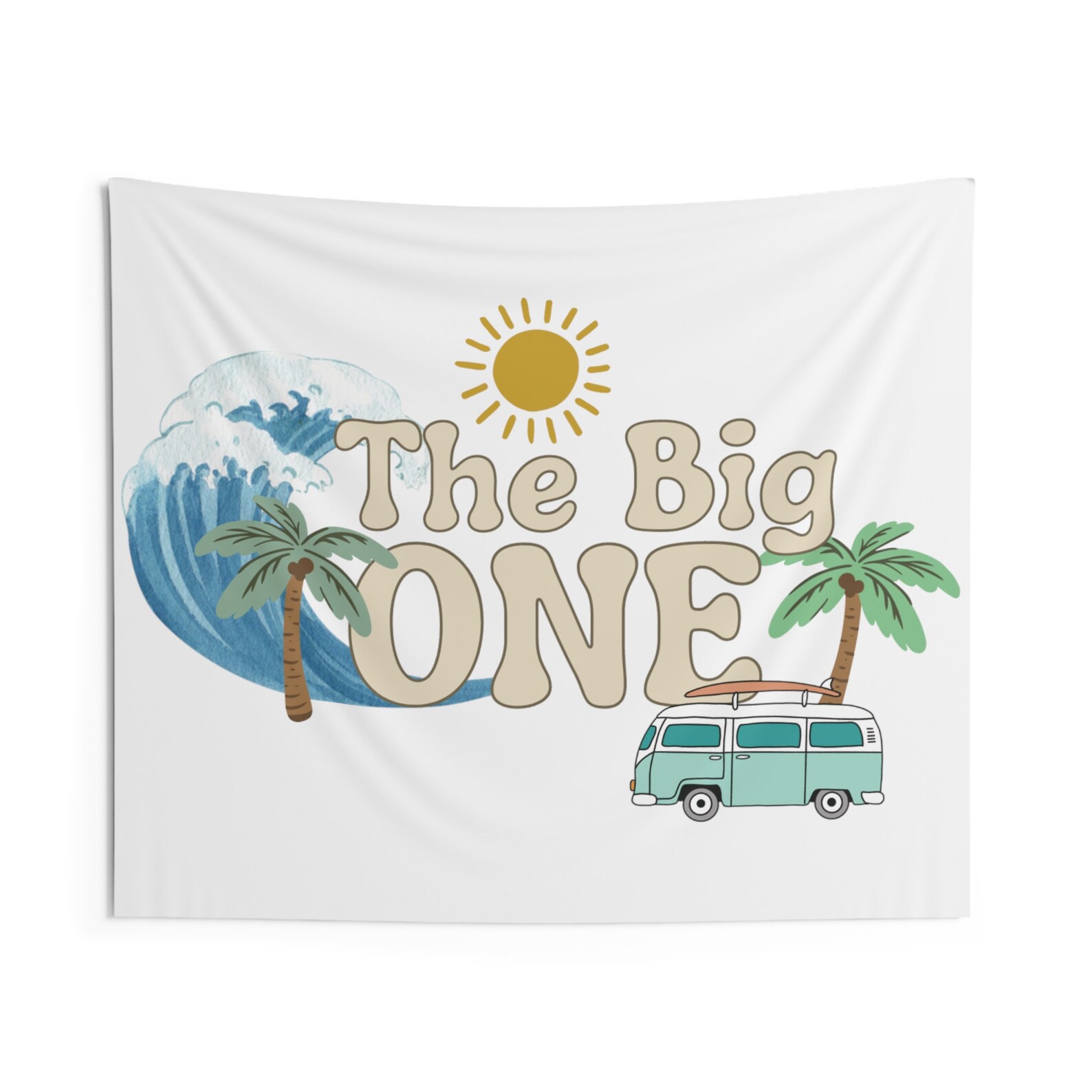 The Big One First Birthday Decor Banner, Big One Backdrop Sign, Retro ...
