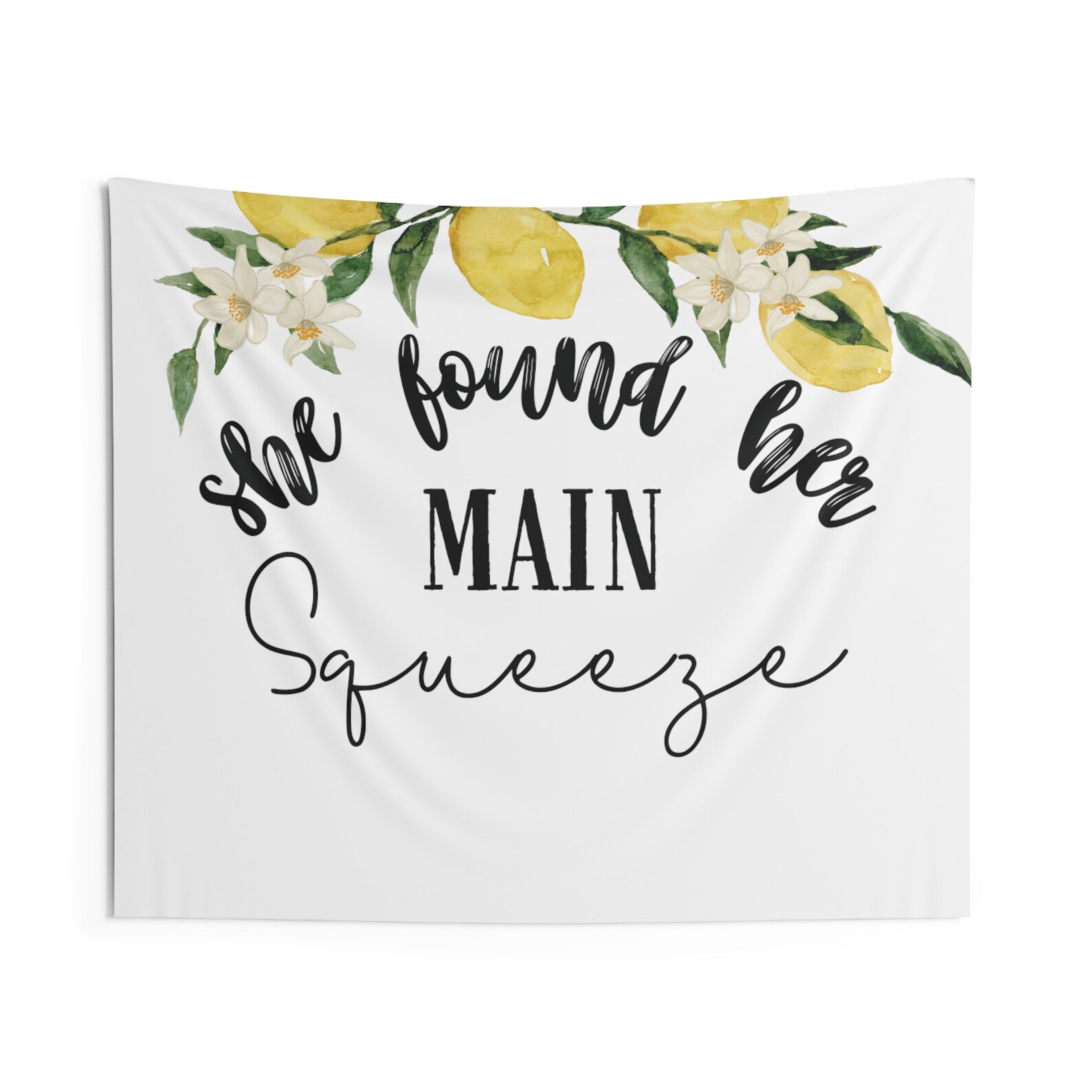 Lemon Bridal Shower Sign, She Found Her Main Squeeze Banner Backdrop ...