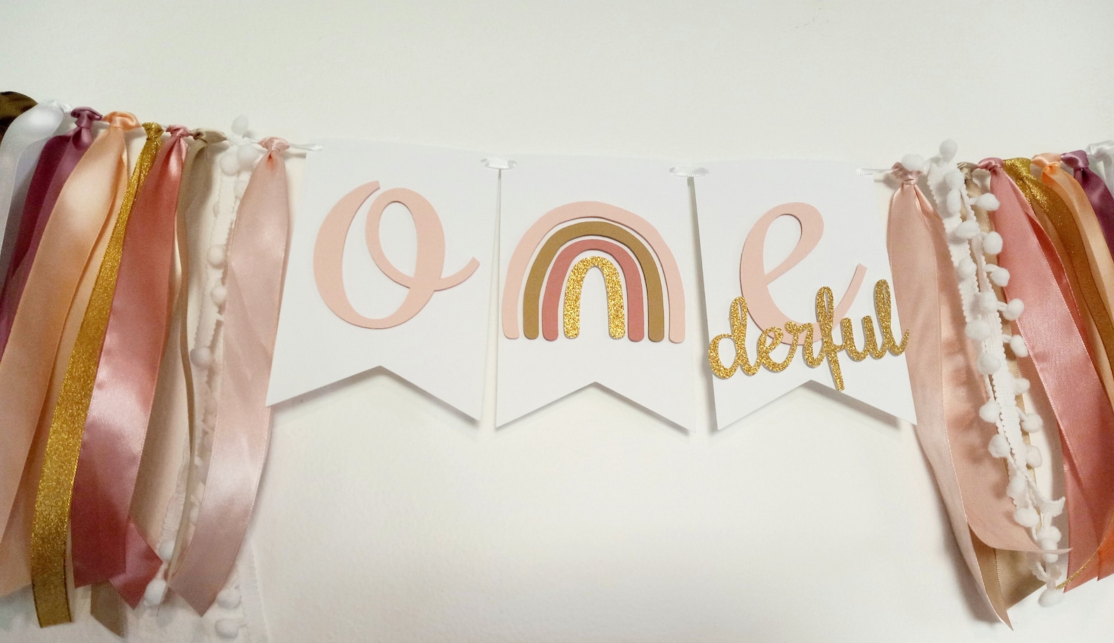 Miss Onederful Rainbow One Banner, Muted Rainbow First, Miss Onederful ...