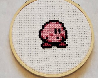 8-bit Kirby Cross Stitch Pattern - Etsy