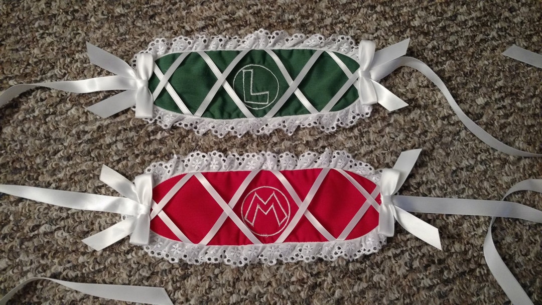 Super Mario Luigi Inspired Lolita Headband Headpiece W/ White Lace and ...