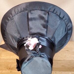 Black Satin Gothic Lolita Romantic Era Bonnet - Etsy