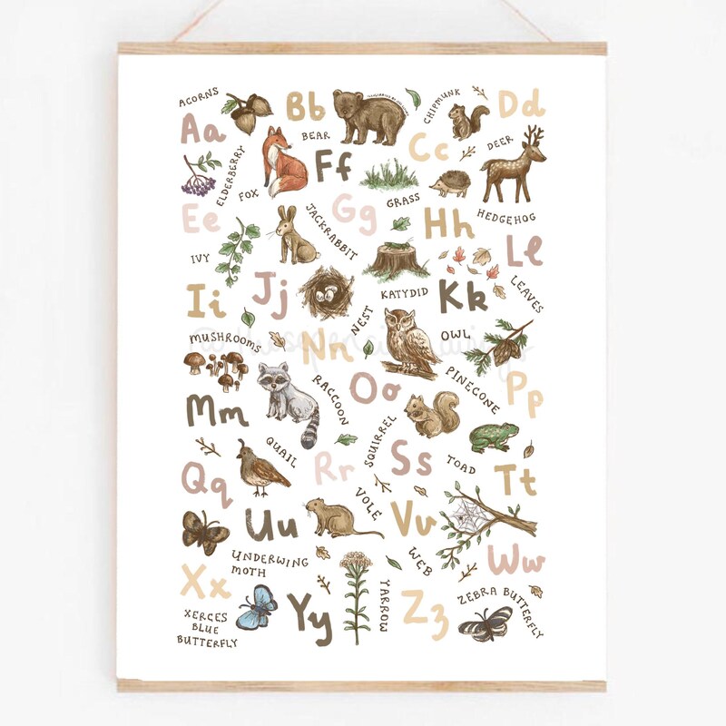 Woodland Alphabet - Etsy